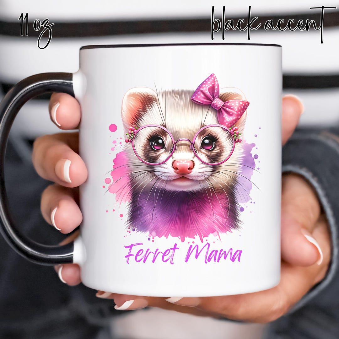 Customizable Ferret Mug; Custom Mother's Day + Birthday Gift for Ferret ...