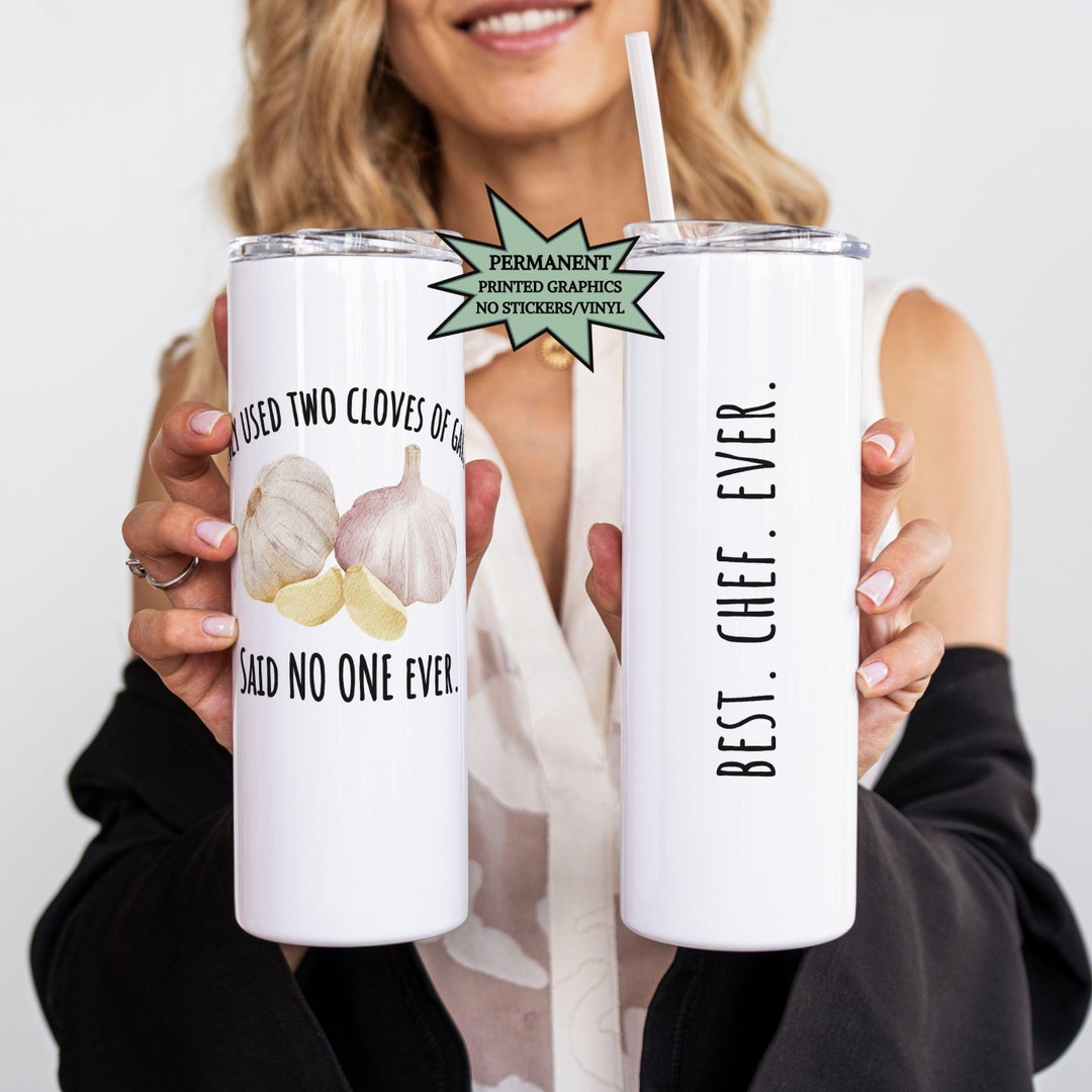 Personalized Funny Garlic Lover 20oz Steel Tumbler, Perfect for Chefs ...