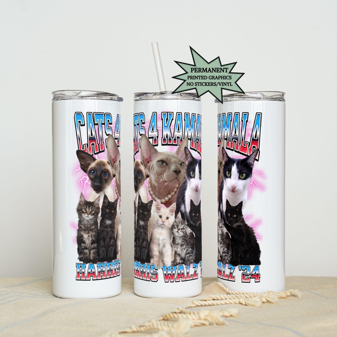 CUSTOM, Add YOUR CAT Photos 90s Bootleg Rap Style Cats 4 Kamala Harris ...