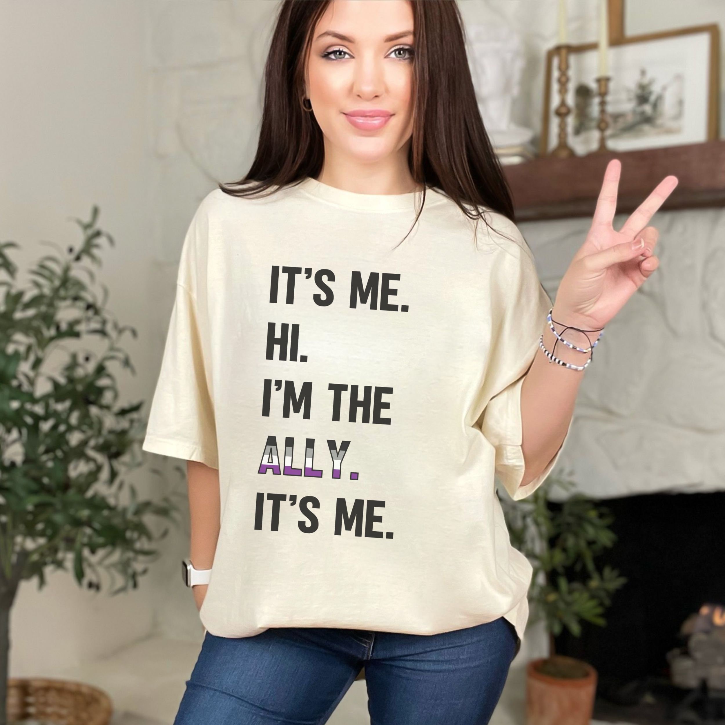 LGBTQ Ally Tshirt, Asexual Ally Tee, Lgbtq Straight Ally Shirt, Pride ...