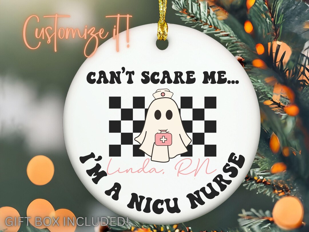 Custom Fall NICU Nurse Gift, Funny Porcelain Halloween or Christmas ...