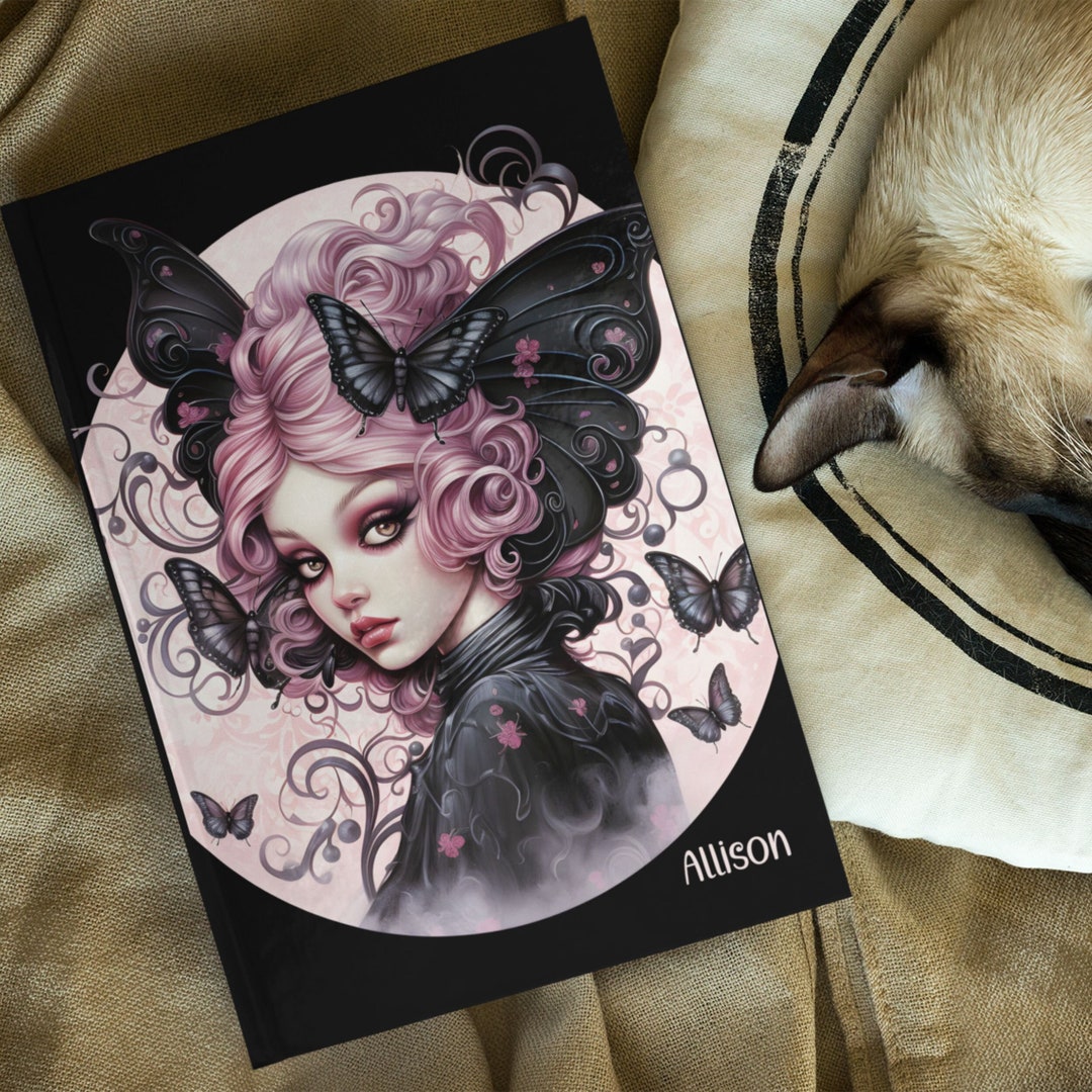 Goth Pink & Black Fairy Journal for Young Women, Easter Basket Stuffer ...