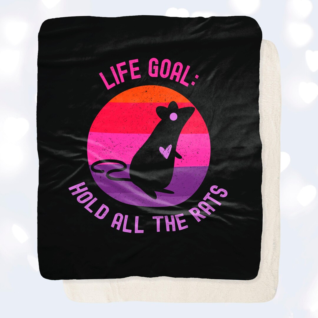 Life Goal: Hold All the Rats Blanket Personalized With Rat's Name, Rat ...
