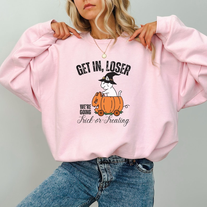 Funny Trendy PINK Halloween Sweatshirt, Gift for Women, Girls ...