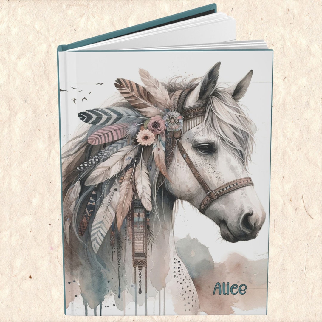Personalized Boho Horse Journal, Custom Diary for Horse & Pony Lover ...