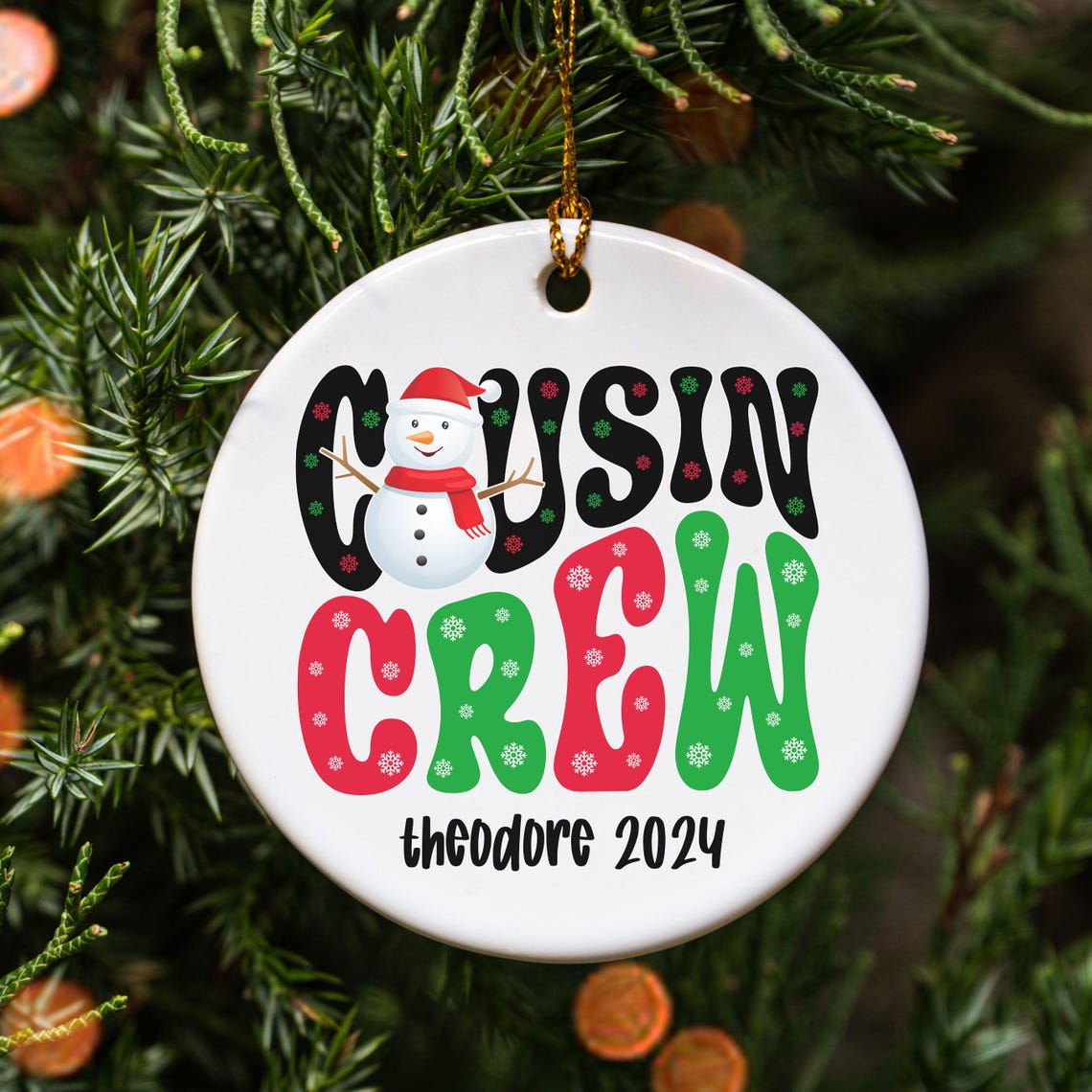 Personalized Cousin Crew Christmas Ornaments, Matching Gifts for the ...