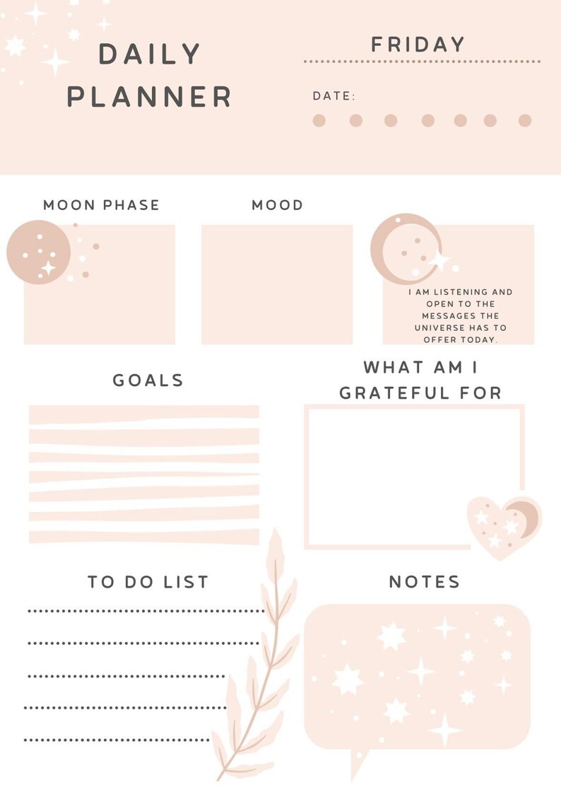 Instant Download 7-day Planner, Everyday Planner, Printable 7-day ...