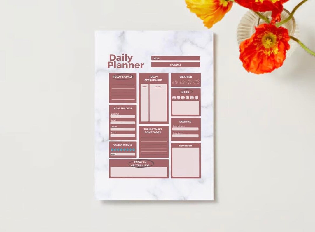 7-day Printable Planner, Weekly Planner, 7 Pages, PDF Printable Planner ...