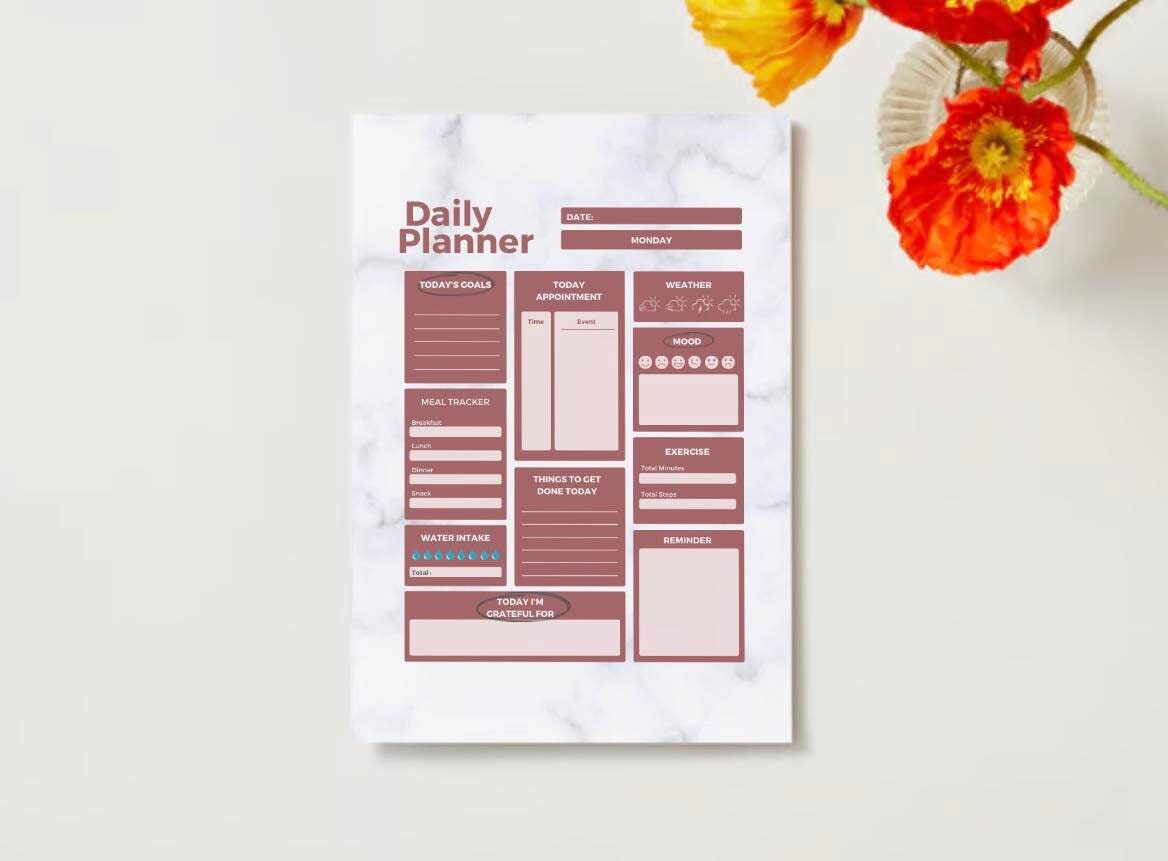 7-day Printable Planner, Weekly Planner, 7 Pages, PDF Printable Planner ...