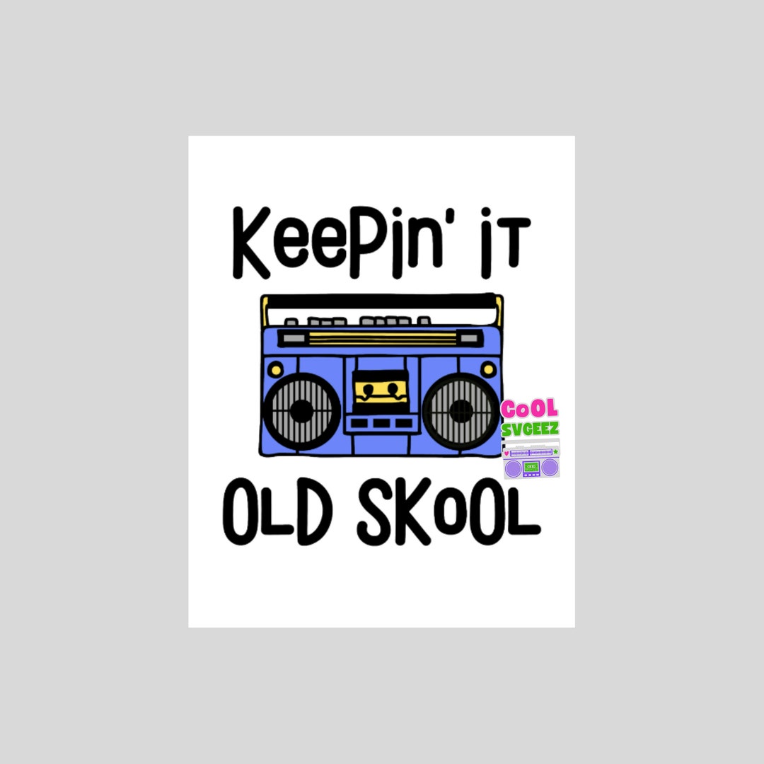 Old skool svg png jpg Ghettoblaster Musik Rap Hip Hop coole T-Shirts ...