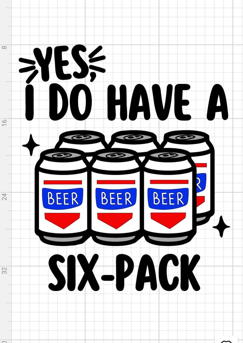 Funny Six Pack Svg Png Pdf Beer Alcohol Drinking Humour Mens Tshirts ...