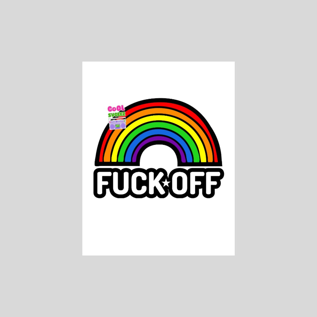 Funny Fck off Svg Png Pdf Cuss Word Rainbow Humour Colorful Tshirts Hoodies Mugs Printable ...
