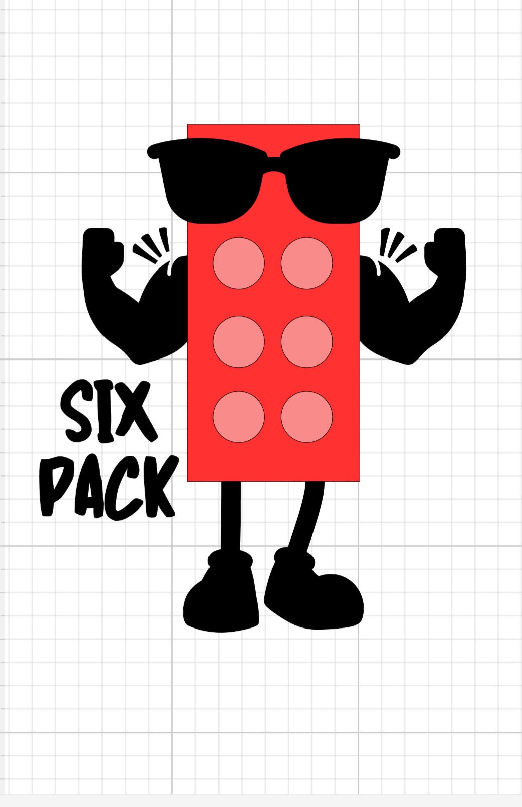 Funny Six Pack Svg Png Pdf Building Bricks Blocks Toddler Kids Teens ...