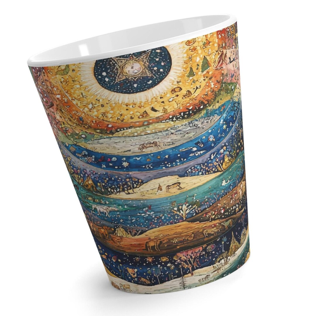Bereshit Latte Mug 12 Oz, Creation of the World, in the Beginning, Tea ...