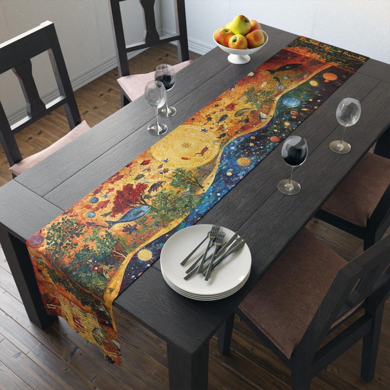 Bereshit Table Runner, Creation of the World, in the Beginning, Genesis ...