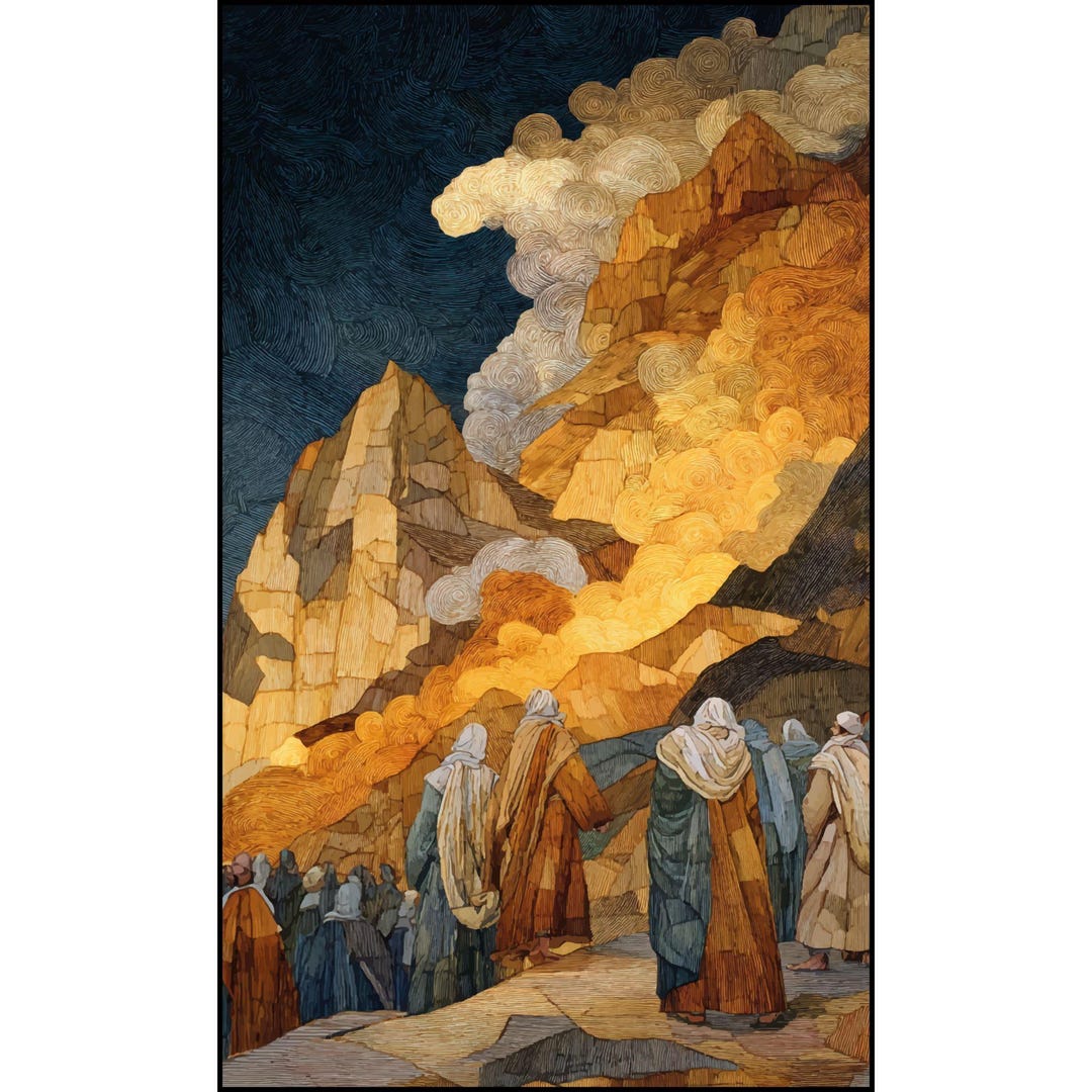 Mount Sinai in Fire Fabric Piece Polyester for Sewing and Quilting ...
