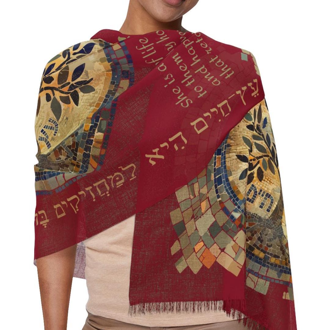 Rosh Hashanah Light Scarf, Israeli New Year, Yom Teruah, Tree of Life ...