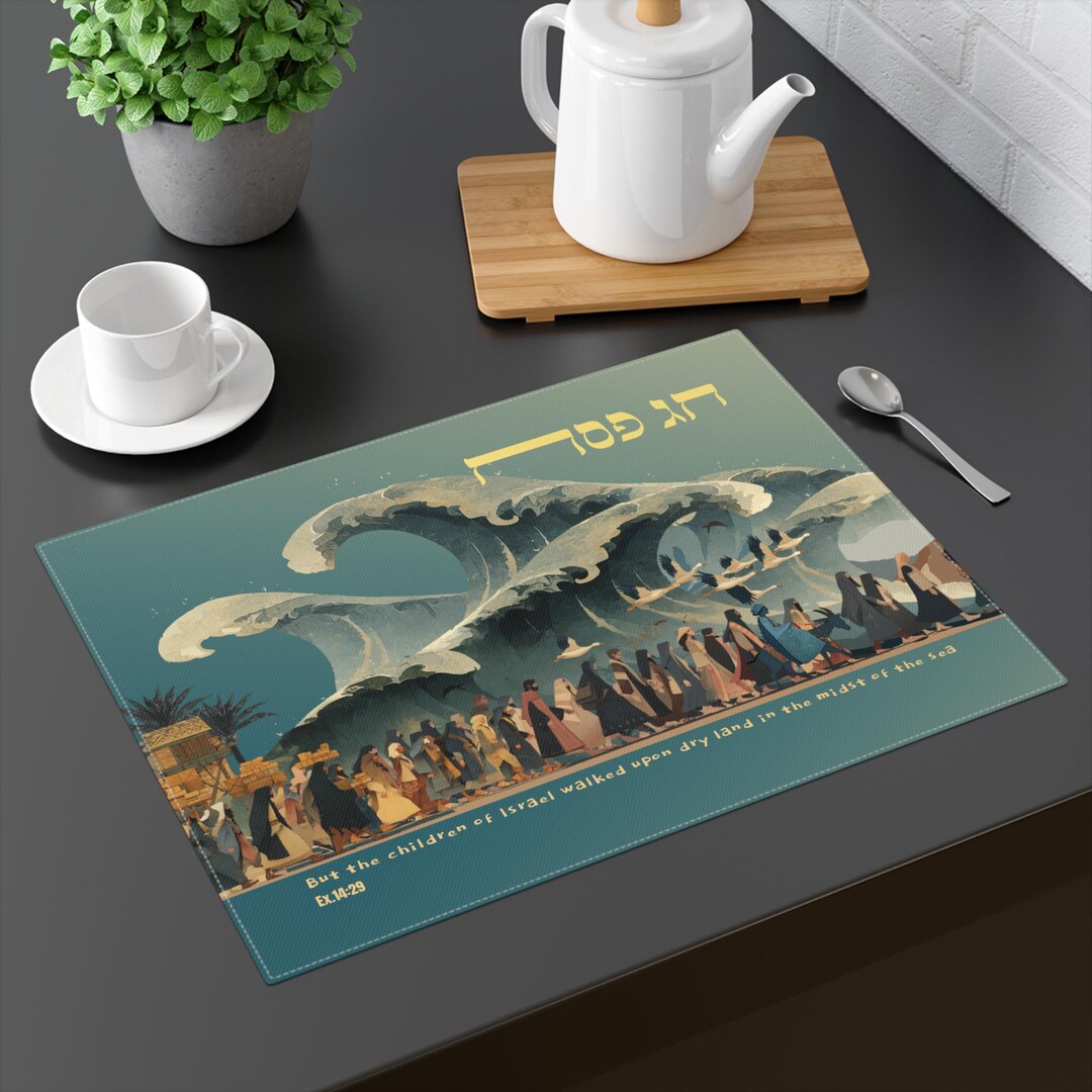 Passover Table Placemat, Exodus From Egypt, Jewish Seder Pesach ...