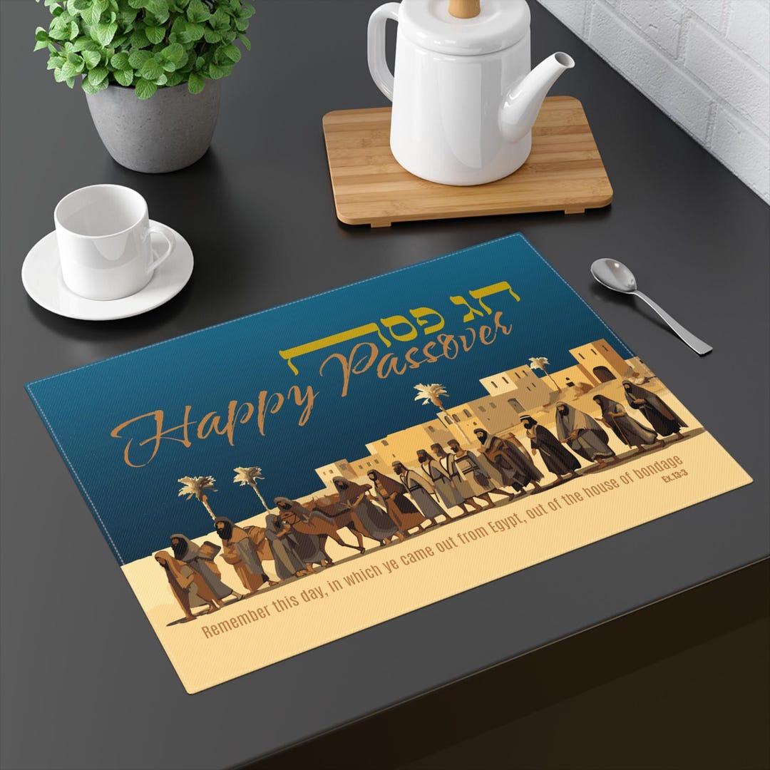 Passover Table Placemat, Exodus From Egypt, Jewish Seder Pesach ...