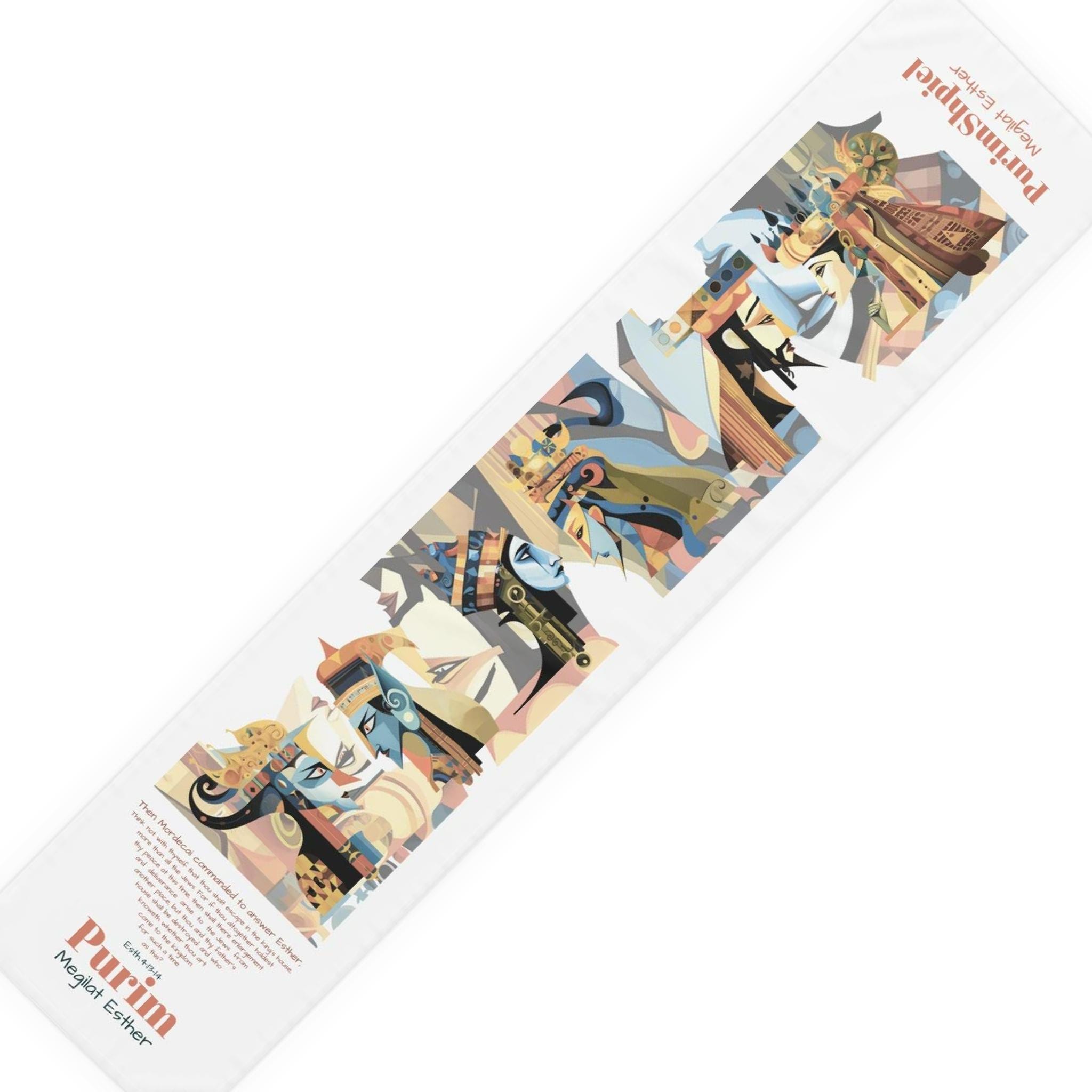 Purim Spiel Table Runner (cotton, Poly), Gift for Jewish Holiday Purim ...