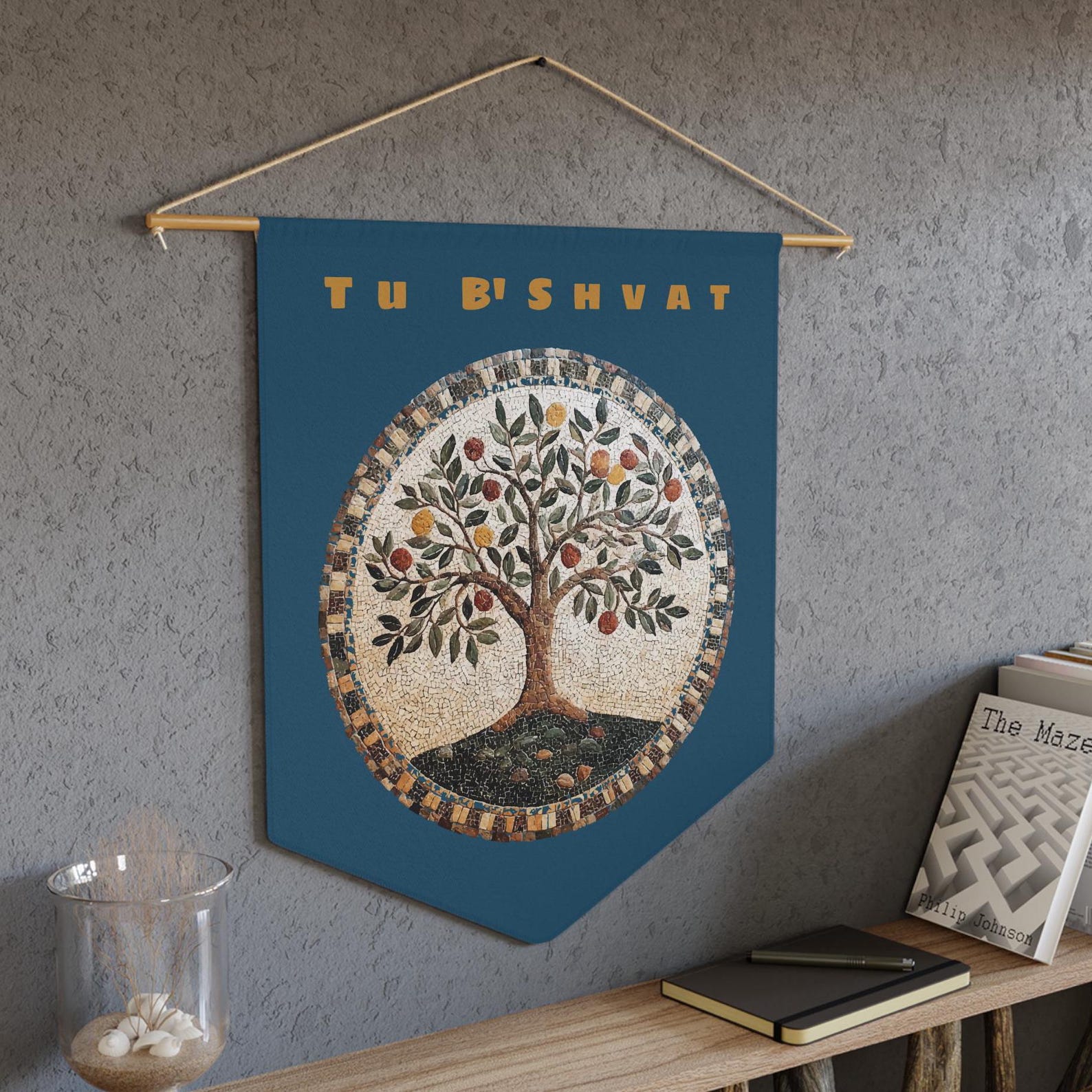 Tu Bishvat Pennant, Tree of Life Jewish Home Decoration Gift, Tu B ...