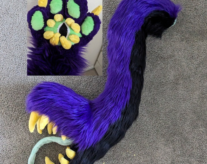Spooky Fursuit Paws and Mouth Tail - Etsy