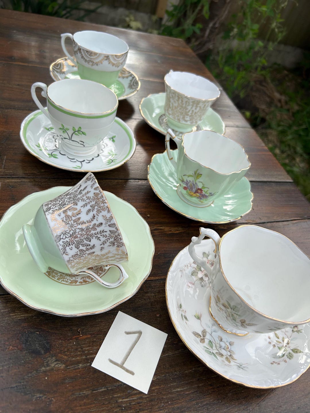 6 Matching Cup and Saucer Sets. Great for Weddings, Party’s, Charity ...