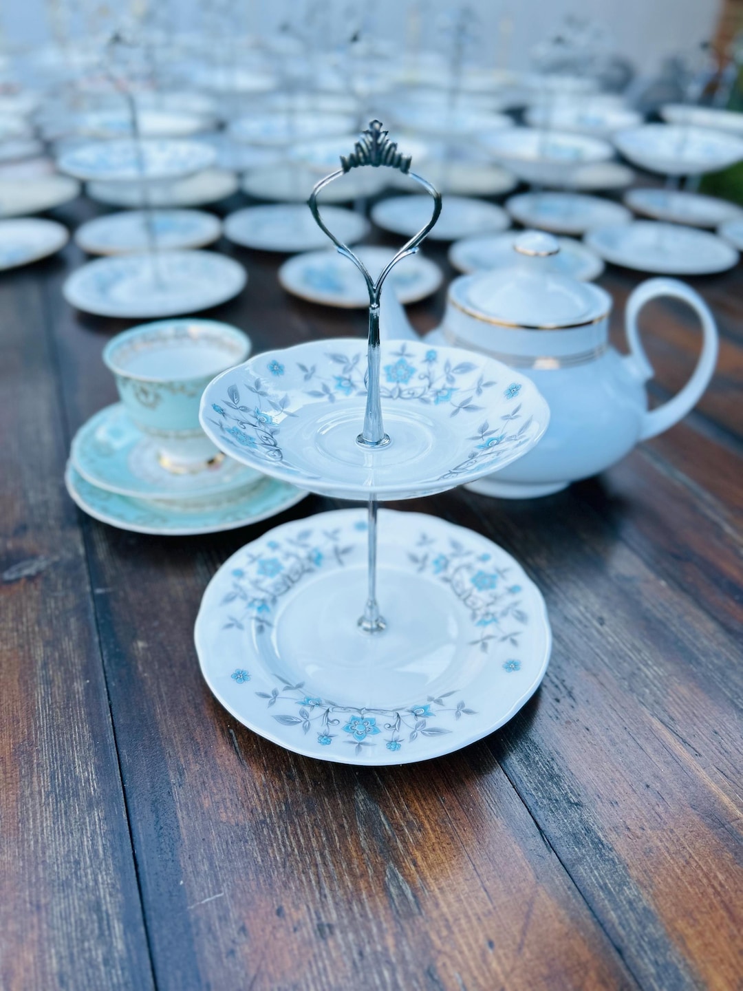 Mini Vintage China Afternoon Tea Stand, Perfect for Mini Deserts, Sweet ...