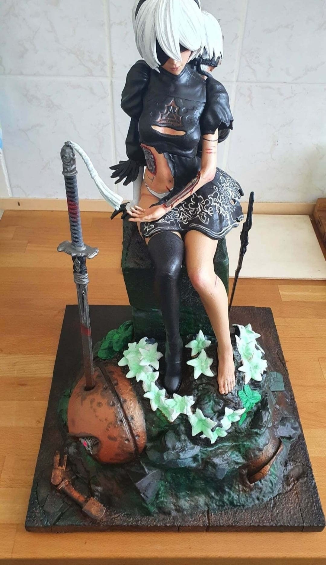 Nier:automata 2B and 9S Figur / 2B Figur / Nier Automata 2B Diorama - Etsy