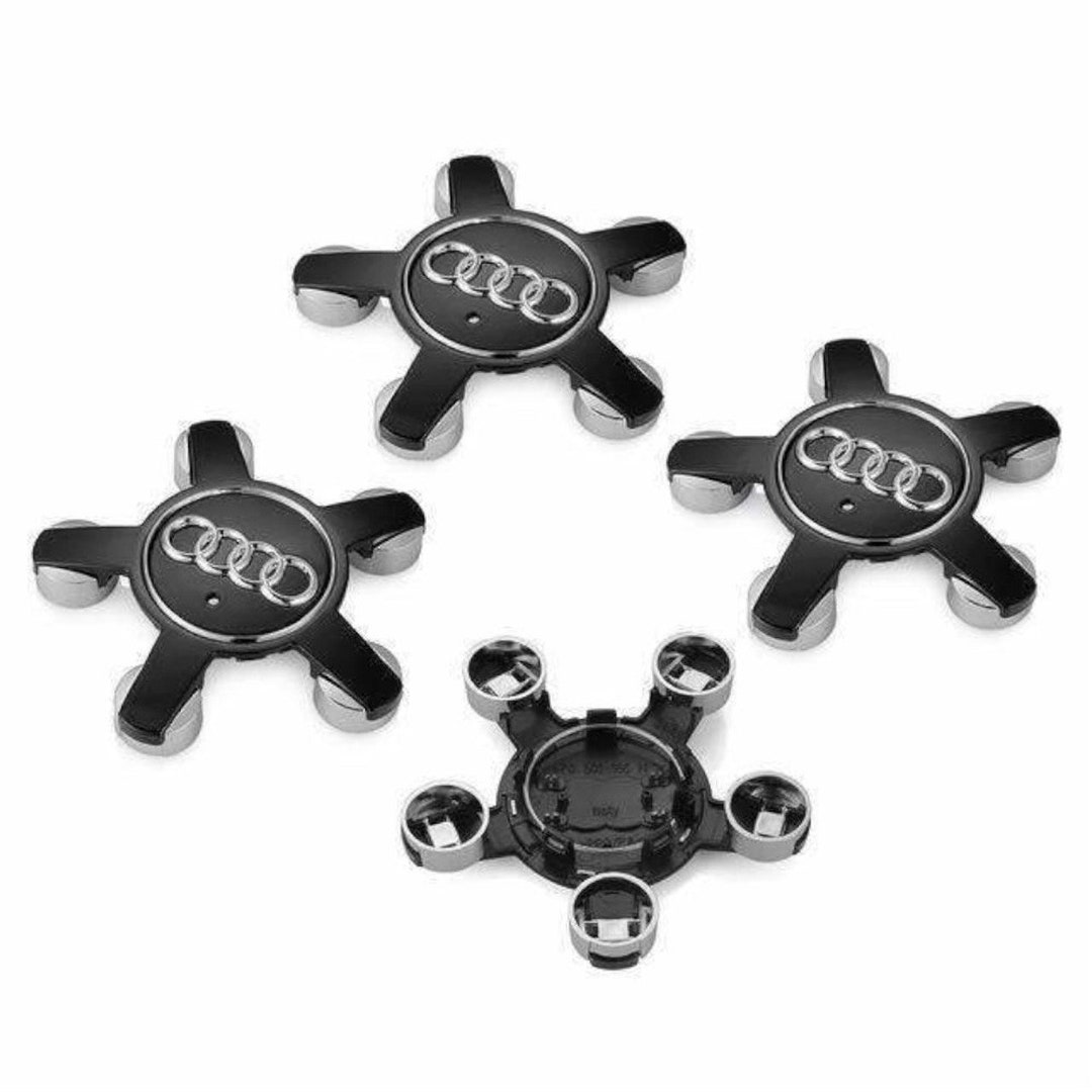 AUDI 4 Pieces 135mm Black Brand New 8RO601165 Wheel Center Caps Logo ...