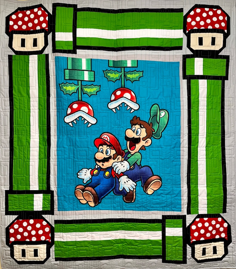 Oh No, Mario! Panel Quilt Pattern - Etsy