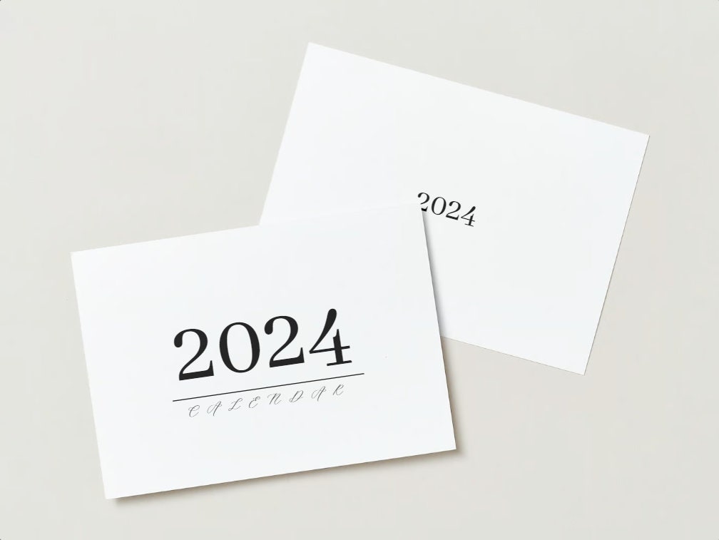 2024 Printable Monthly Calendar | PDF | 2024 Minimalist Monthly Planner ...