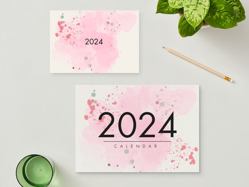 2024 Printable Elegant Monthly Calendar PDF | 2024 Original Monthly ...