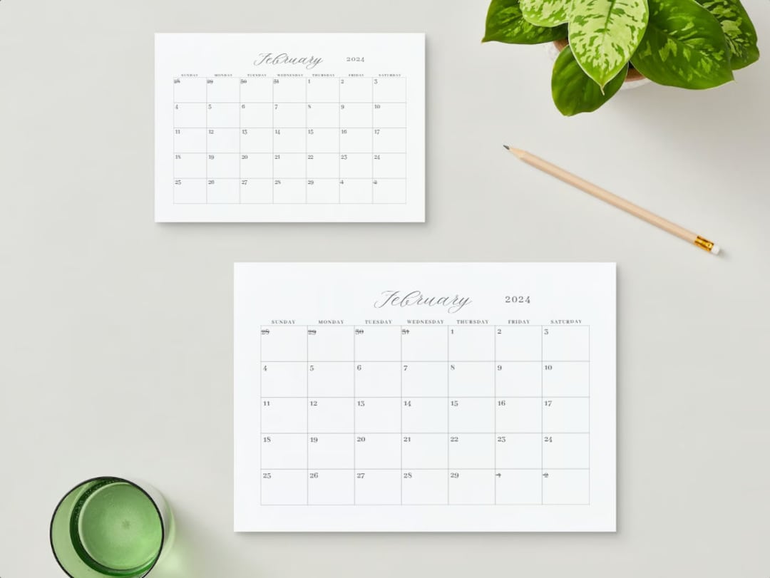2024 Printable Monthly Calendar | PDF | 2024 Minimalist Monthly Planner ...