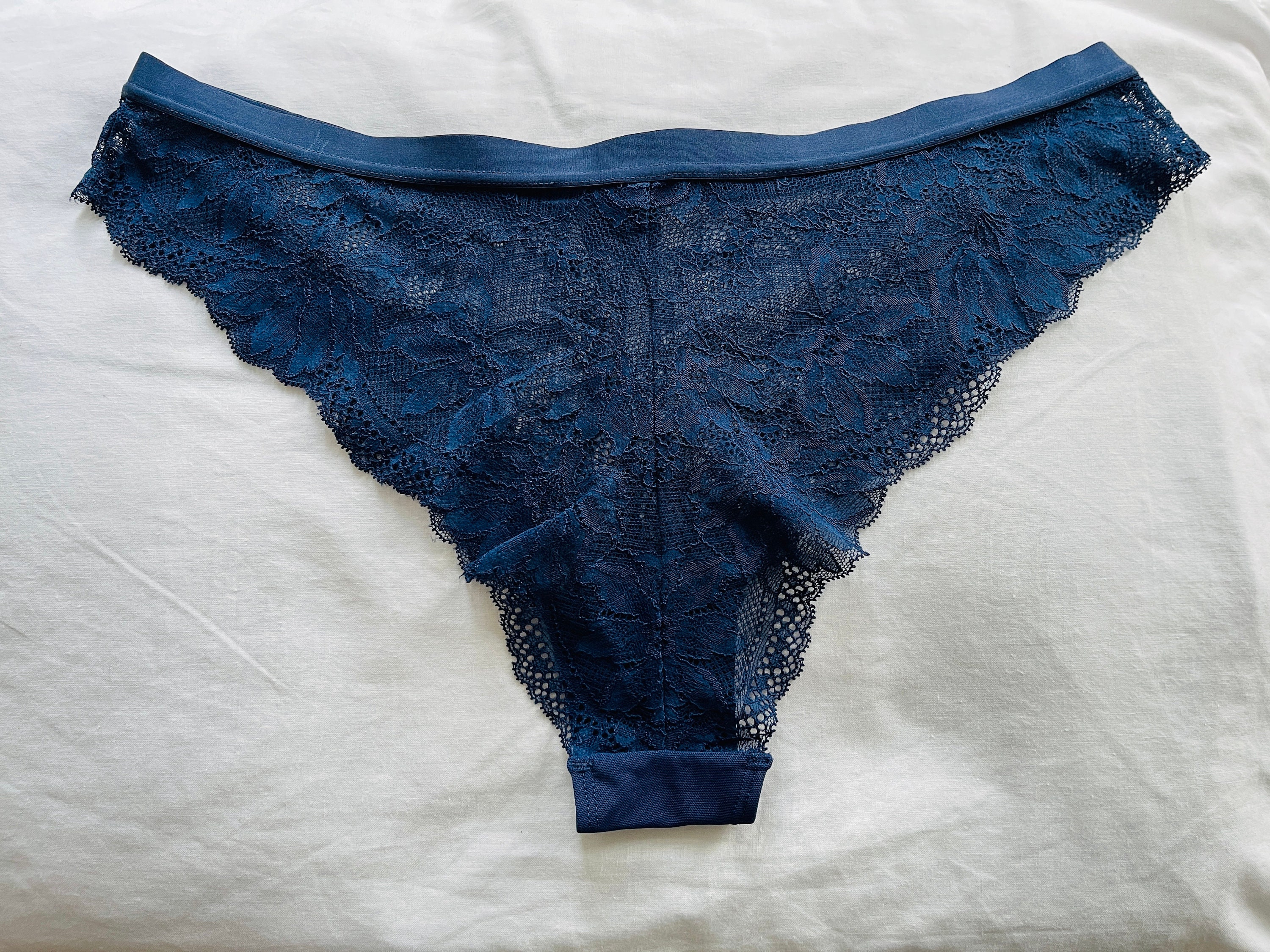 Navy Blue Sexy Lacy Worn Brazilian Panties - Etsy
