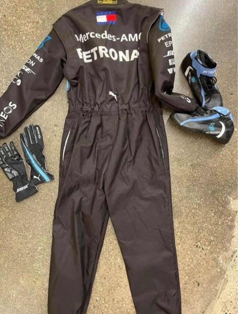 Lewis Hamilton Mercedes F1 AMG Petronas Race Suit With Shoes and Gloves ...