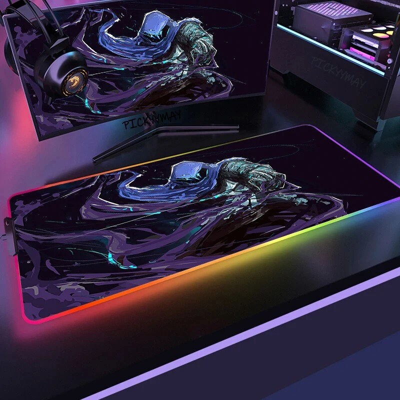 Valorant RGB Mousepad , Valorant Characters Desk Mat ,jett , Omen ...