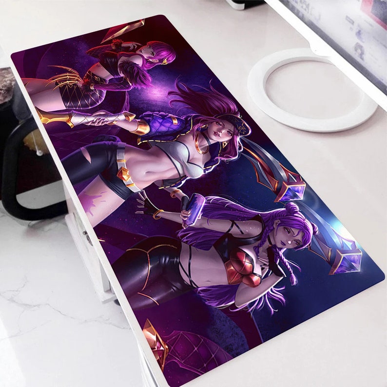 League of Legends Mousepad , LOL KDA Desk Mat ,ahri, Akali, Evelynn, Kai'sa, Gaming Mouse Pad ...