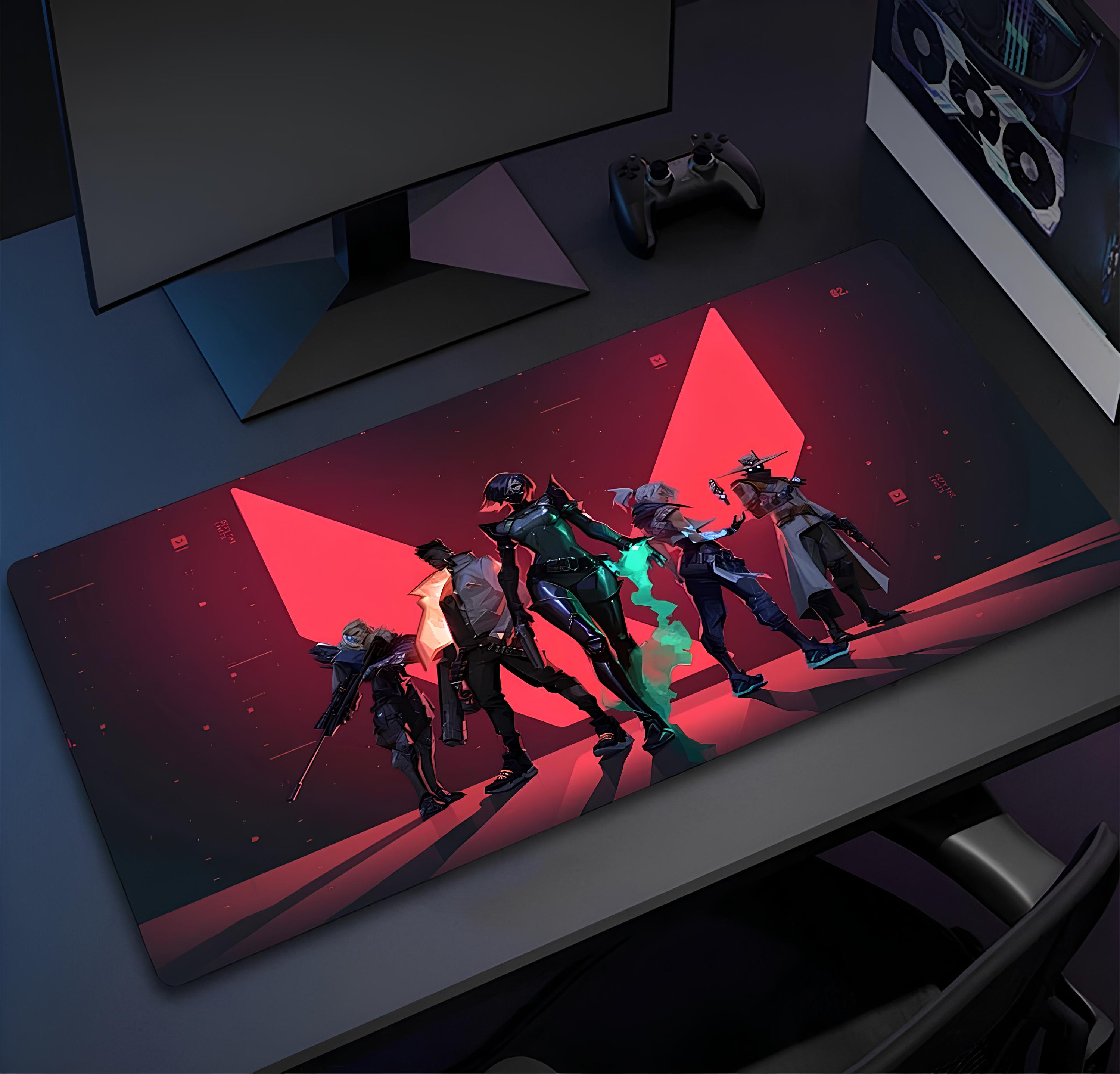 Valorant Mousepad ,valorant Characters Desk Mat ,jett , Omen , Gekko ...