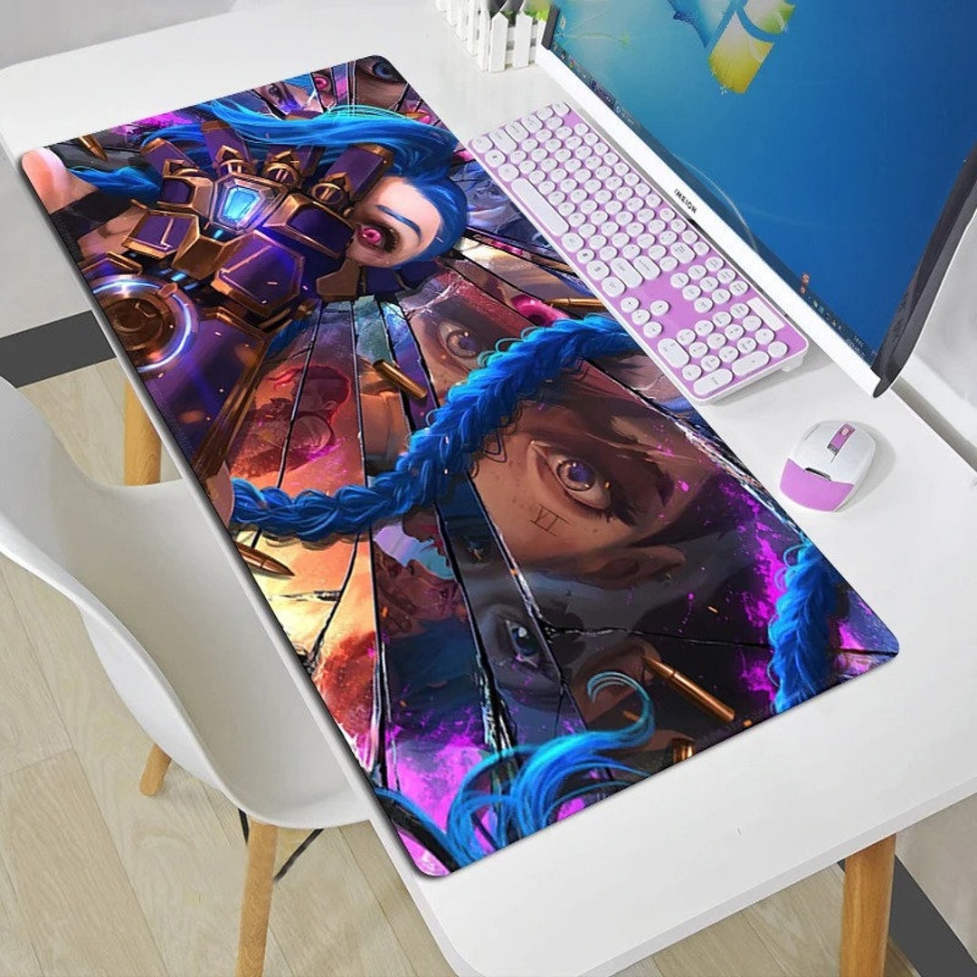 Arcane League of Legends Mousepad: Jinx Gaming Desk Mat - Etsy