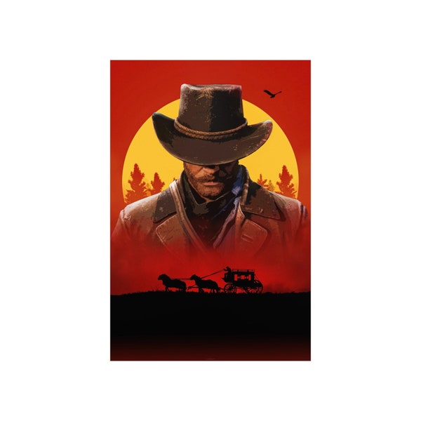Red Redemption Poster - Etsy