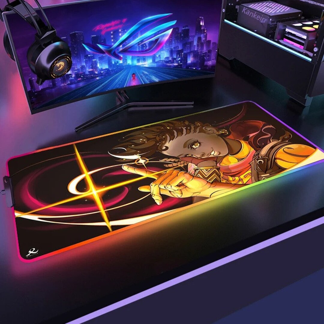Valorant RGB Mousepad , Valorant Characters Desk Mat ,jett , Omen ...