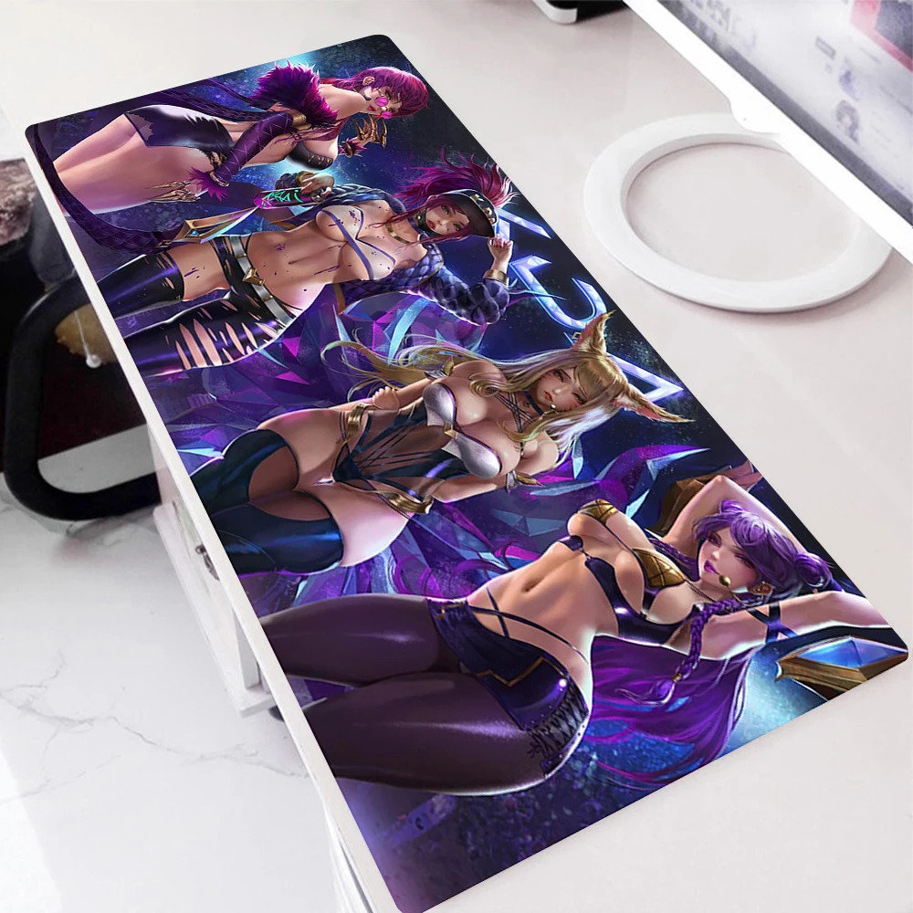 League of Legends Mousepad , LOL KDA Desk Mat ,ahri, Akali, Evelynn, Kai'sa, Gaming Mouse Pad ...