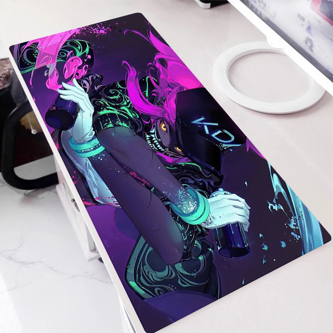 League of Legends Mousepad , LOL KDA Desk Mat ,ahri, Akali, Evelynn, Kai'sa, Gaming Mouse Pad ...