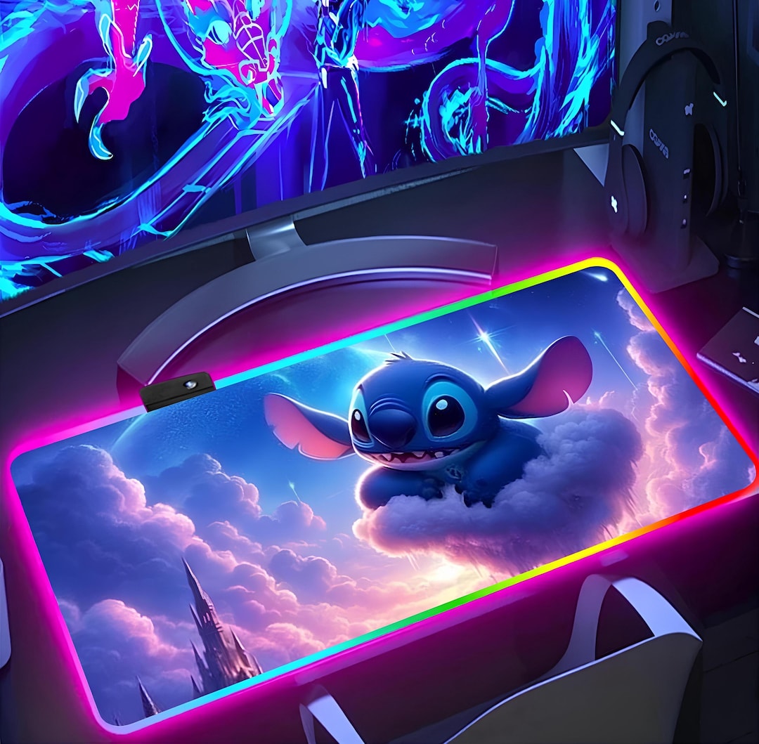 Lilo & Stitch - Disney Movies Mousepad, Gaming Desk Mat RGB LED, Lilo ...