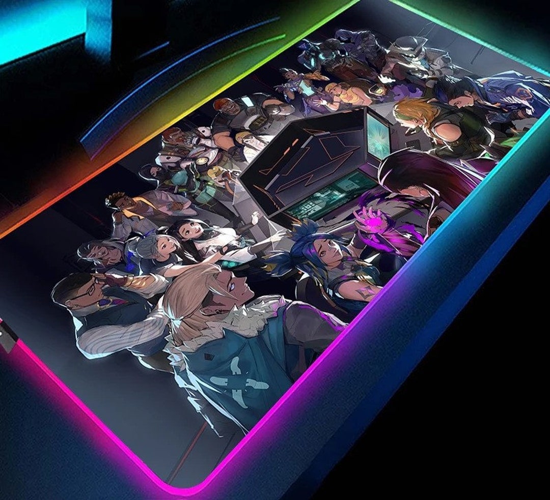 Valorant RGB Mousepad , Valorant Characters Desk Mat ,jett , Omen ...