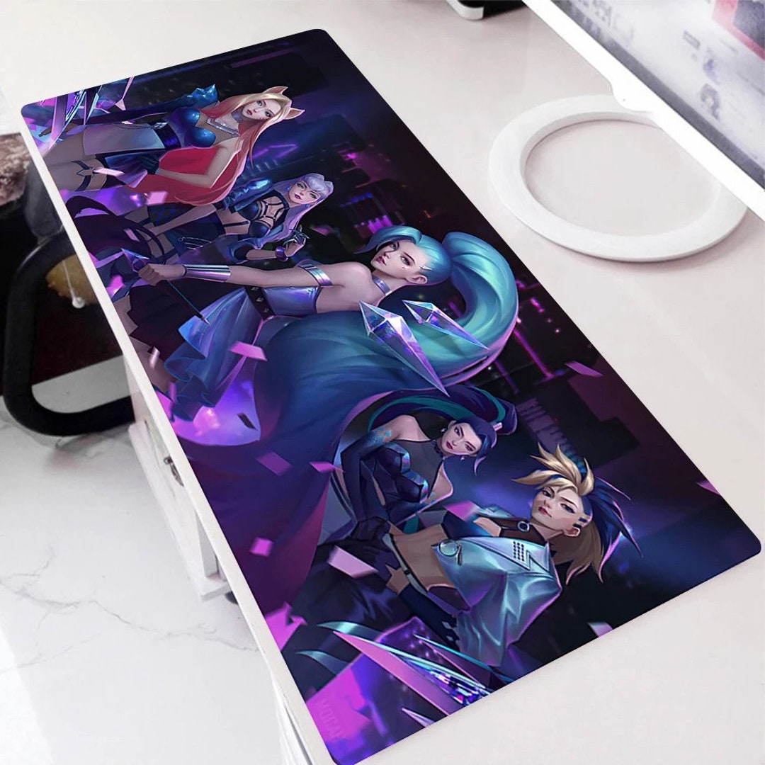 League of Legends Mousepad , LOL KDA Desk Mat ,ahri, Akali, Evelynn, Kai'sa, Gaming Mouse Pad ...