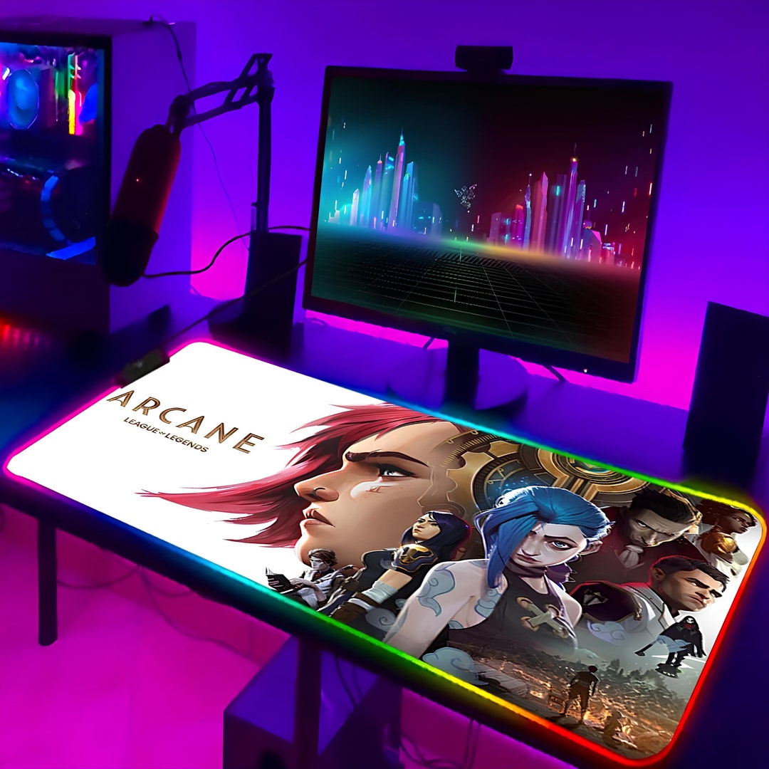Arcane League of Legends RGB Gaming Mousepad Desk Mat - Etsy