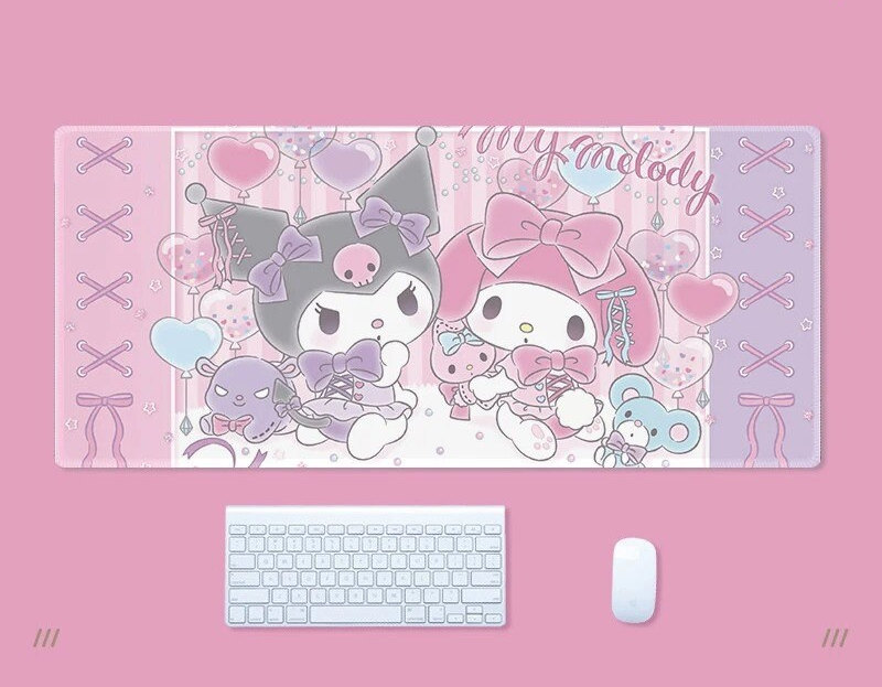 My Melody and Kuromi Hello Kitty Desk Mat, Hello Kitty Decor sold by ...
