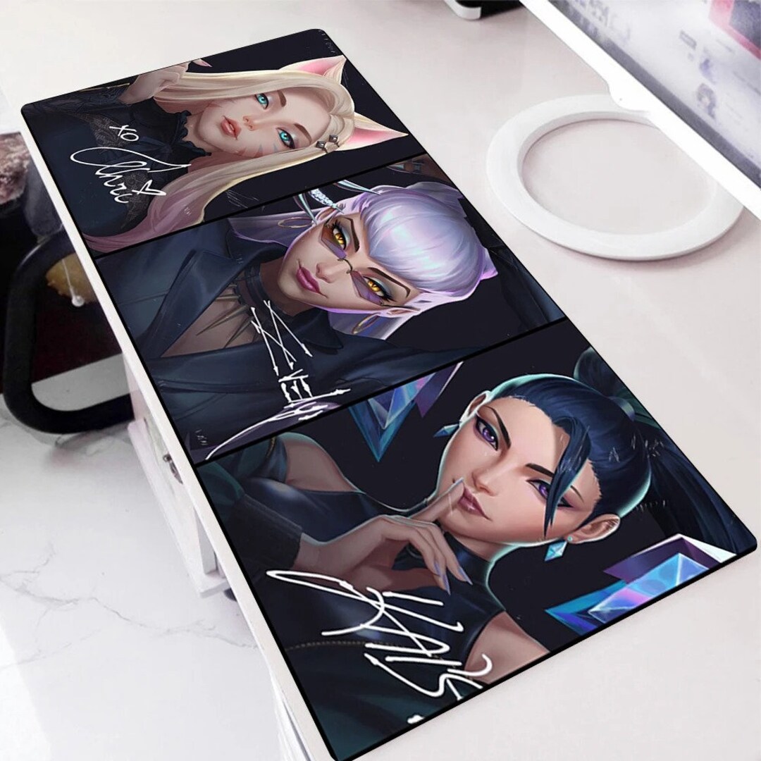 League of Legends Mousepad , LOL KDA Desk Mat ,ahri, Akali, Evelynn, Kai'sa, Gaming Mouse Pad ...